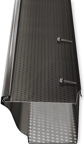 Ultra-durable clog-free rain gutters: Continuous hanger and leaf guard ...